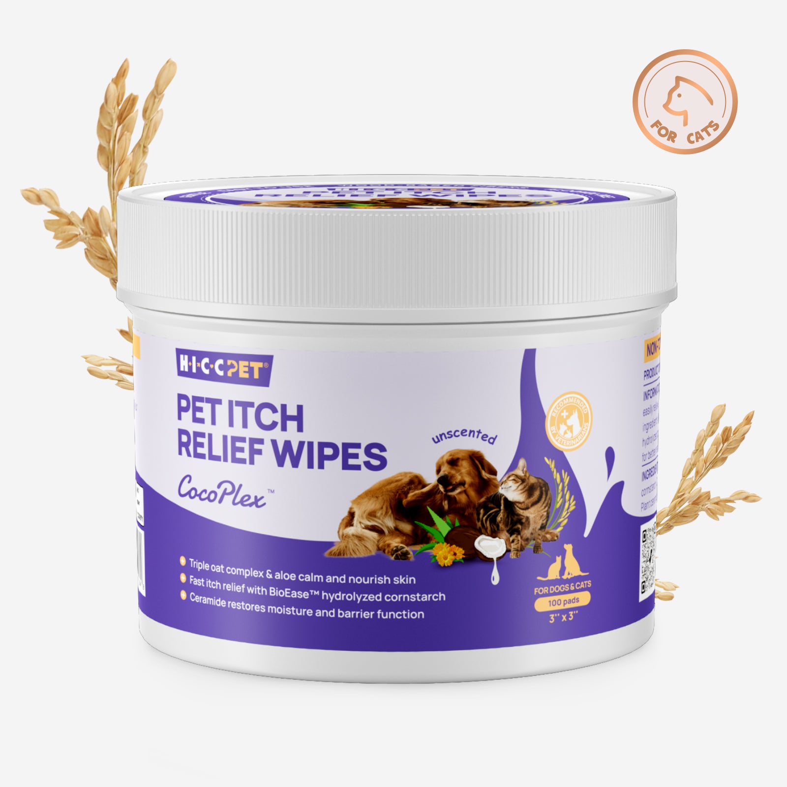 HICC Pet® Itch Relief Skin Soothing Wipes